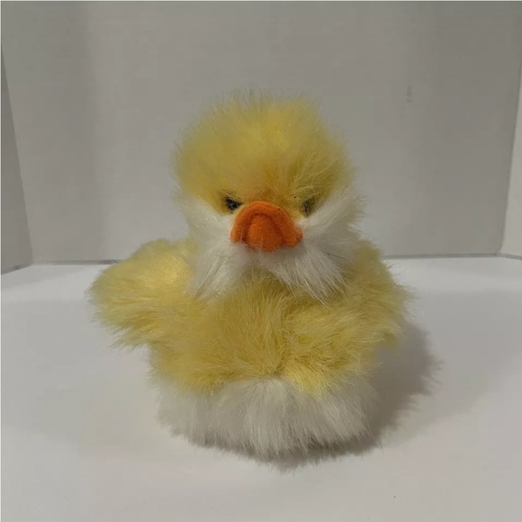 Toys | Vintage Russ Baby Waddles Duck Yellow White Soft Fuzzy Chubby 8 ...